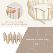 Playpen for Toddler and Babies in Natural Wood – Comfy Cubs
