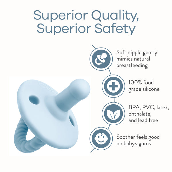 Pacifiers, 4 Pack - Sky Blue – Comfy Cubs